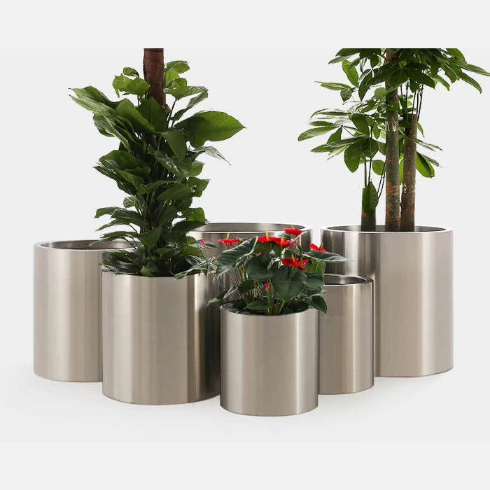 Custom Stainless Steel Plant Pots for Indoor & Outdoor