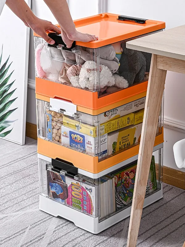 Transparent And Visible Side Open Plastic Container Clear Foldable ...