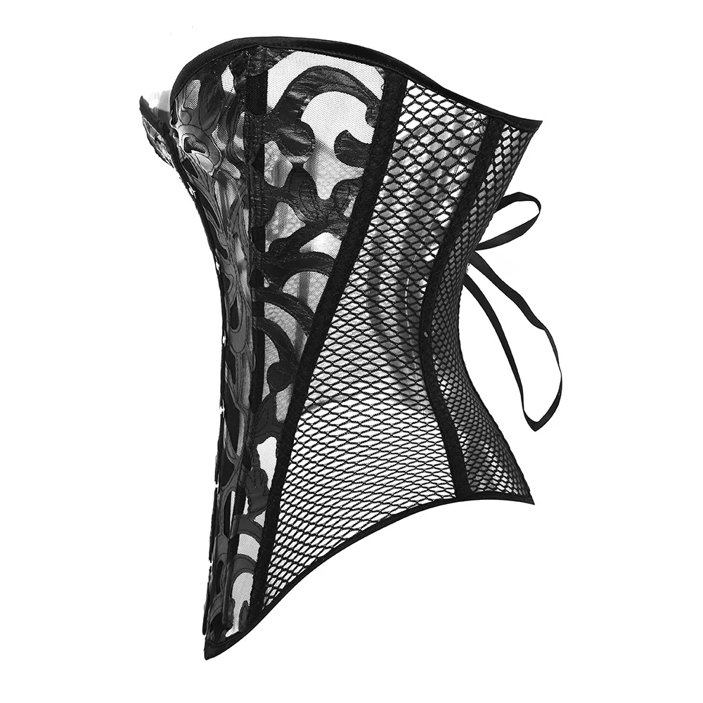 1930 Top Fashion Sexy Steampunk Corset Hollow Bustier Lingerie Corselet ...
