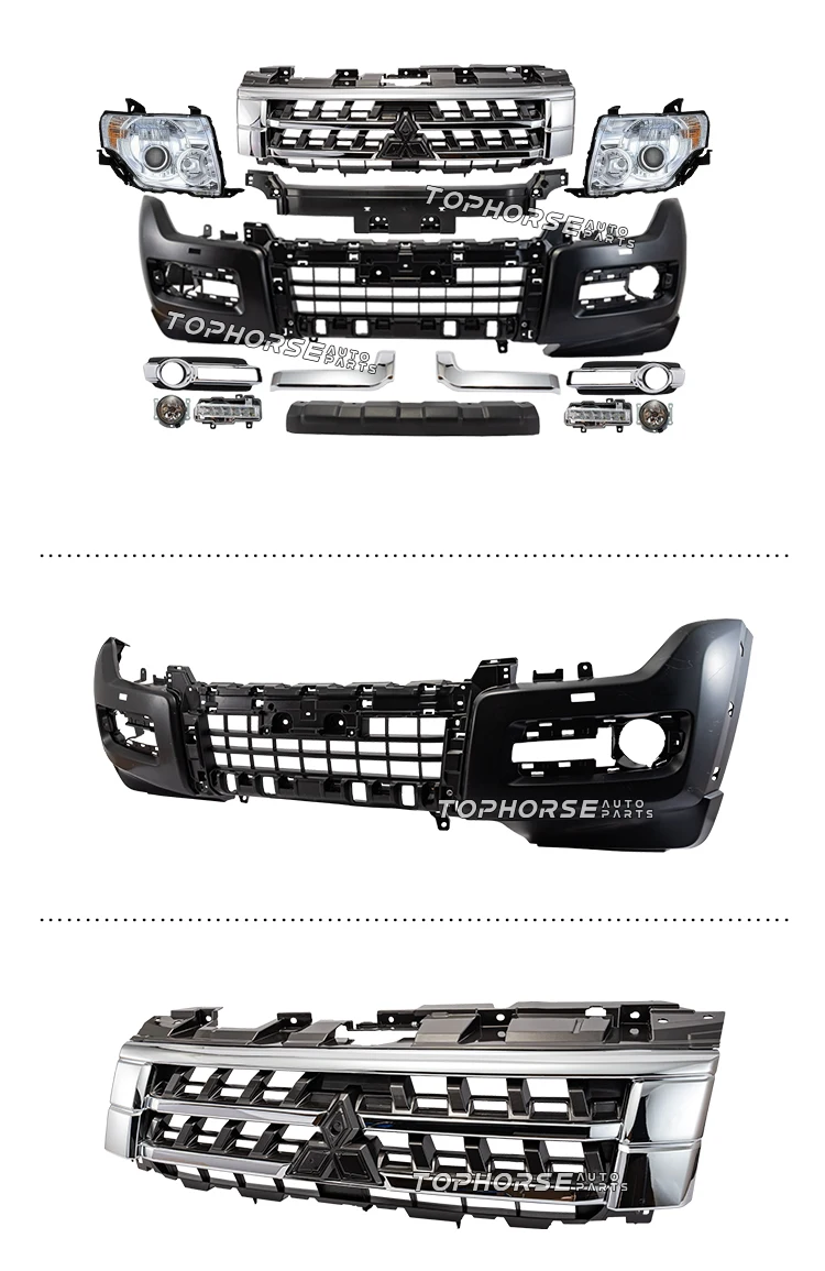 2015-2018 Mitsubishi Pajero V93 V97 Upgrade to V98 Body Kit Facelift Bumper