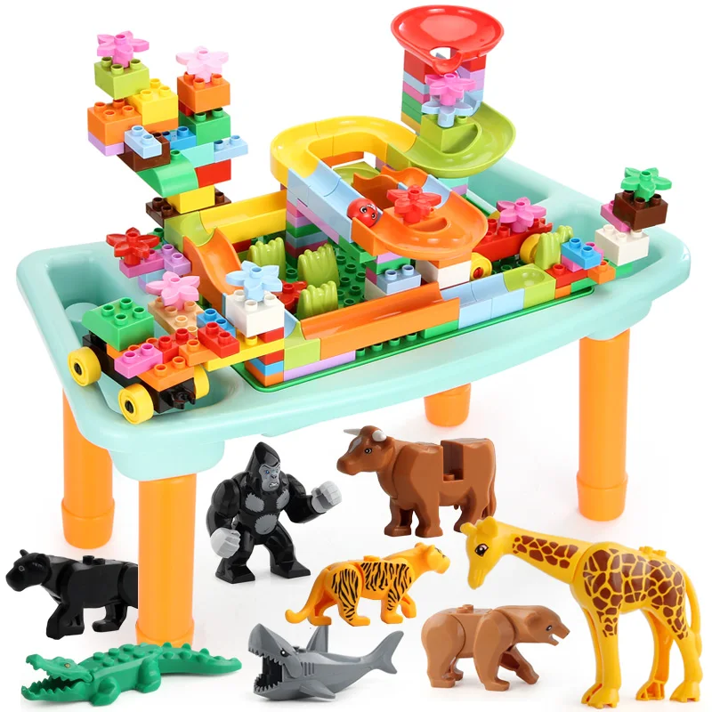 Multifunctional Diy Slide Balls Rolling Track Block Toy Building Blocks ...