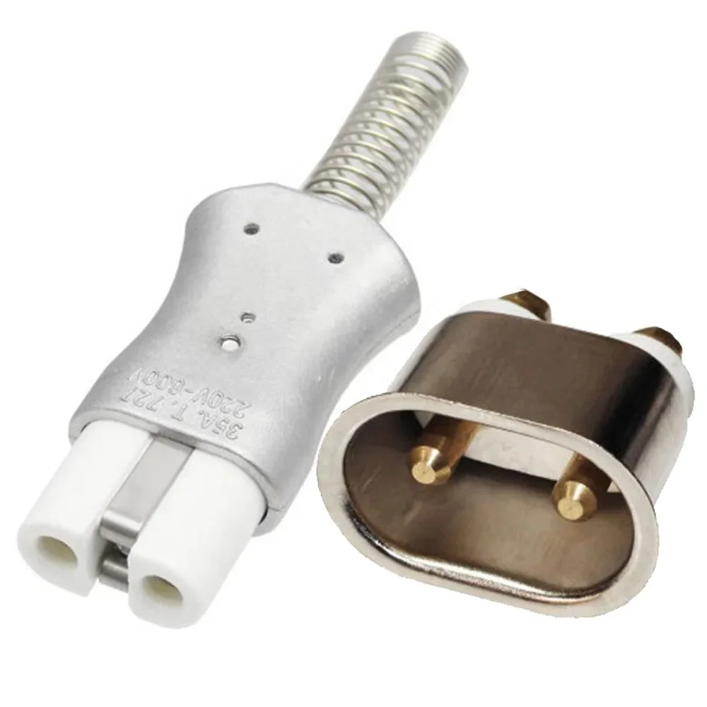 5mm 6mm IEC C8 ceramic wiring industry socket plug high temperature c7 ...