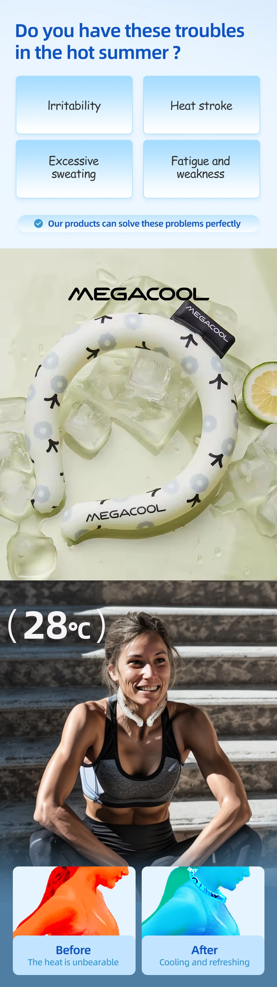Wholesale PCM Neck Cooler Cooling Neck Wrap Tube Reusable Neck Ring ...