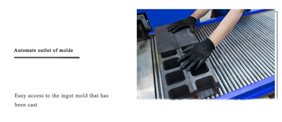 Induction Heating Tunnel Type Full Automatic Gold Ingot Casting System