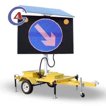Trailer Truck Mounted Traffic Arrow Full Color Led Vms Sign Trailer ...