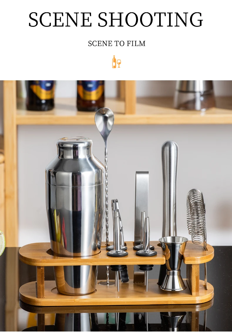 12-piece Bartender Kit with Stand - Professional Bartending Kit Home ...