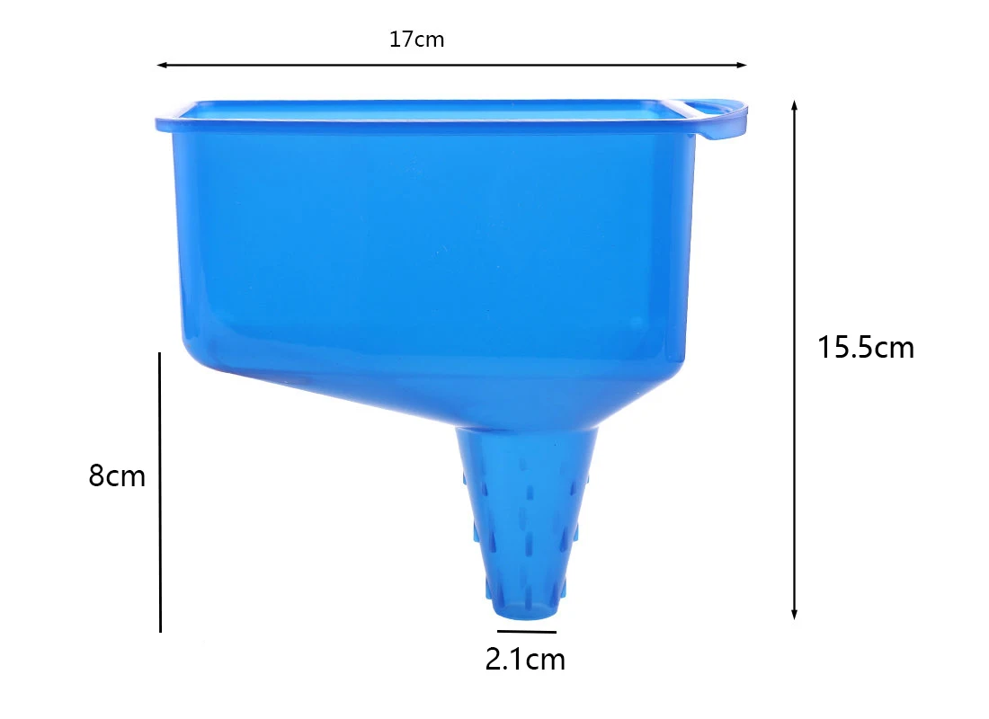 QM Custom Logo New Design Square Funnel Plastic clear Oli Funnel ...