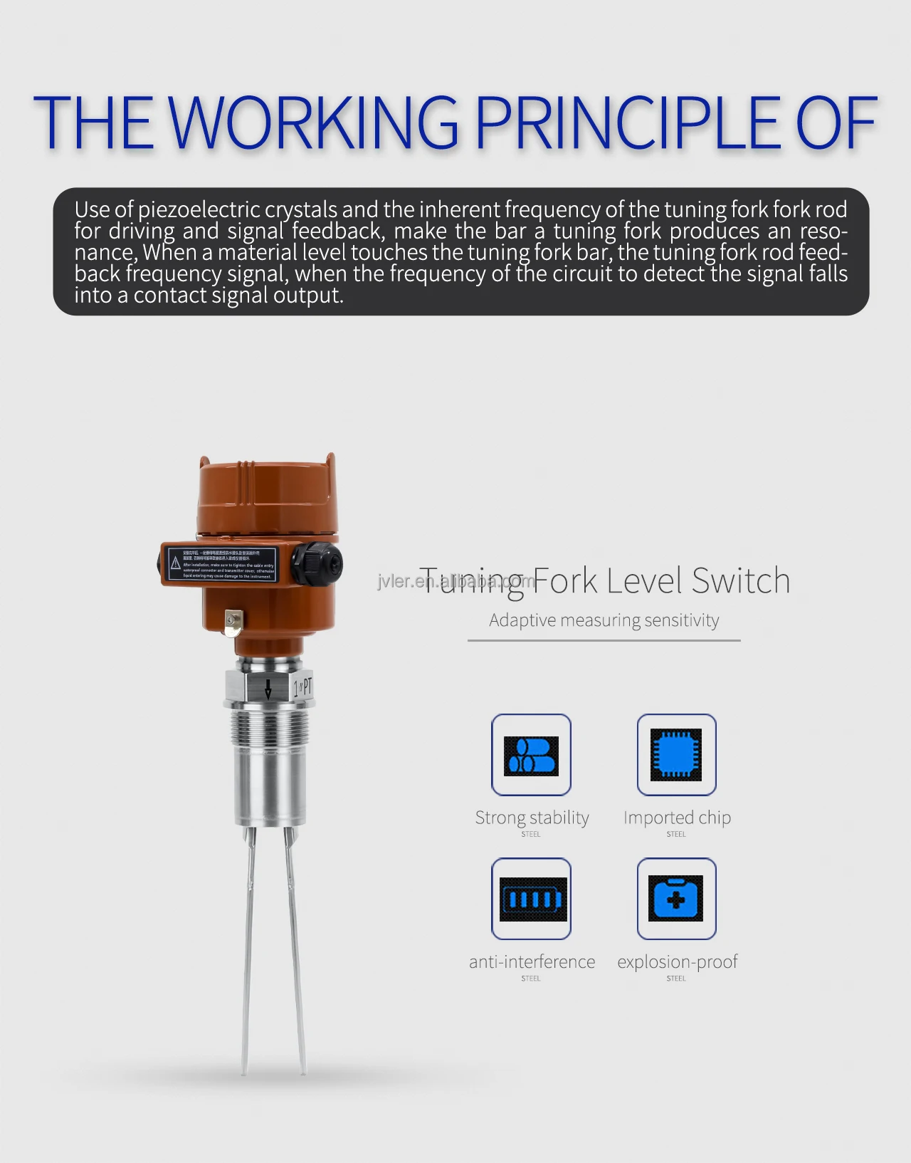 Split Type Tuning Fork Level Switch for Liquid Level Measurement 2mm ...