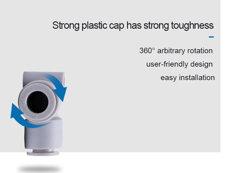 Pv 8mm Pneumatic Tube Air Fitting Plastic Union Elbow L Connector Pipe ...