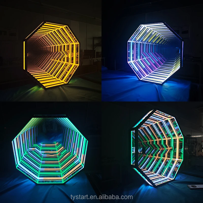 Modern Design Infinity Mirror Large Size LED 3D Mirror Floor for ...