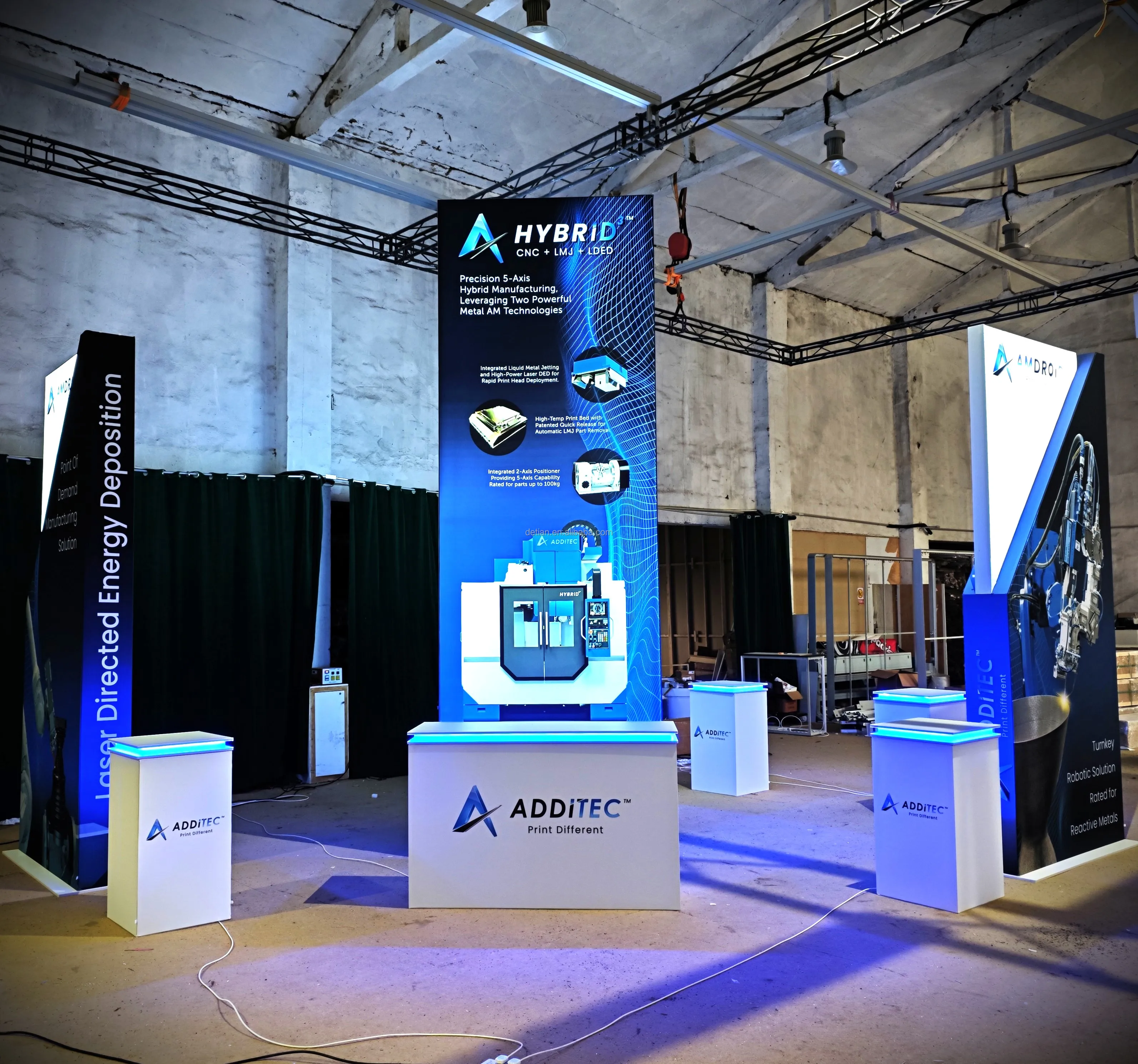 Customizable Portable Modular LED Aluminum Trade Show Booth with Dye ...