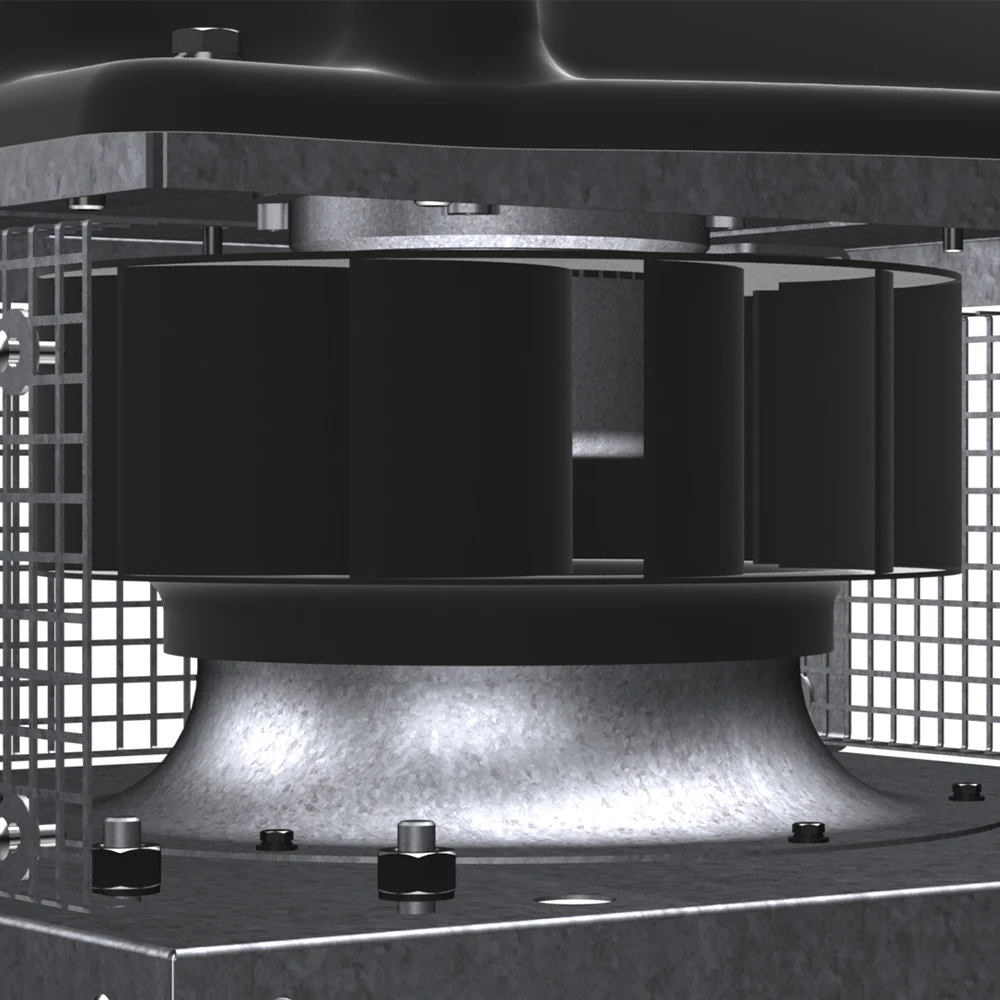 ENKELROOF-A 500 EEC roof fan with removable aluminium cowl, electronic ...
