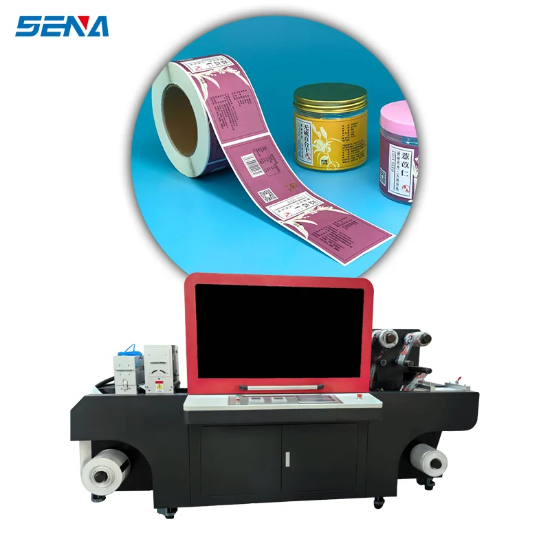 Roll to Roll Digital Label Printer Machine CMYKW Label Printer Sticker ...