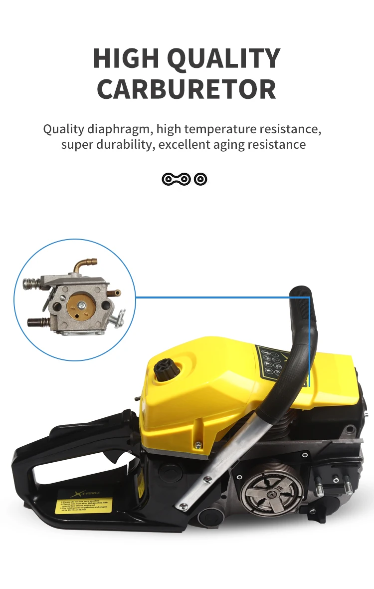 X-force 2-Stroke Chainsaw - Powerful 58CC Professional Tool