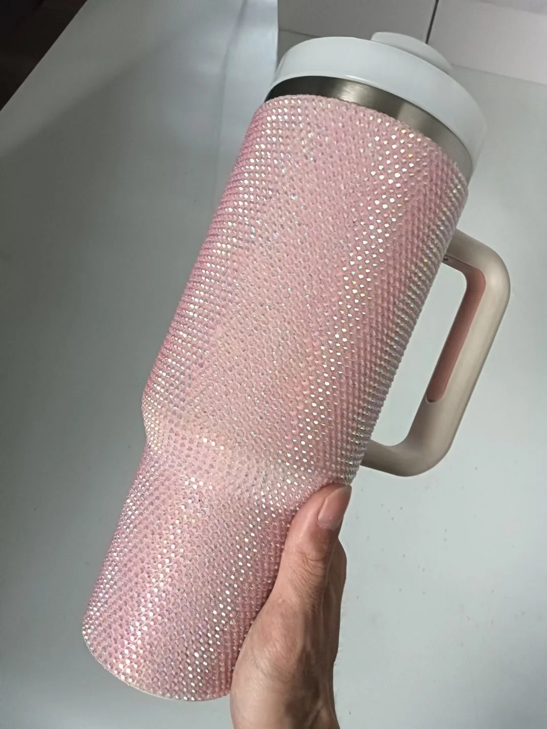 40oz Shimmer Rhinestone Studded Coffee Travel Mug Outdoor Stainless ...