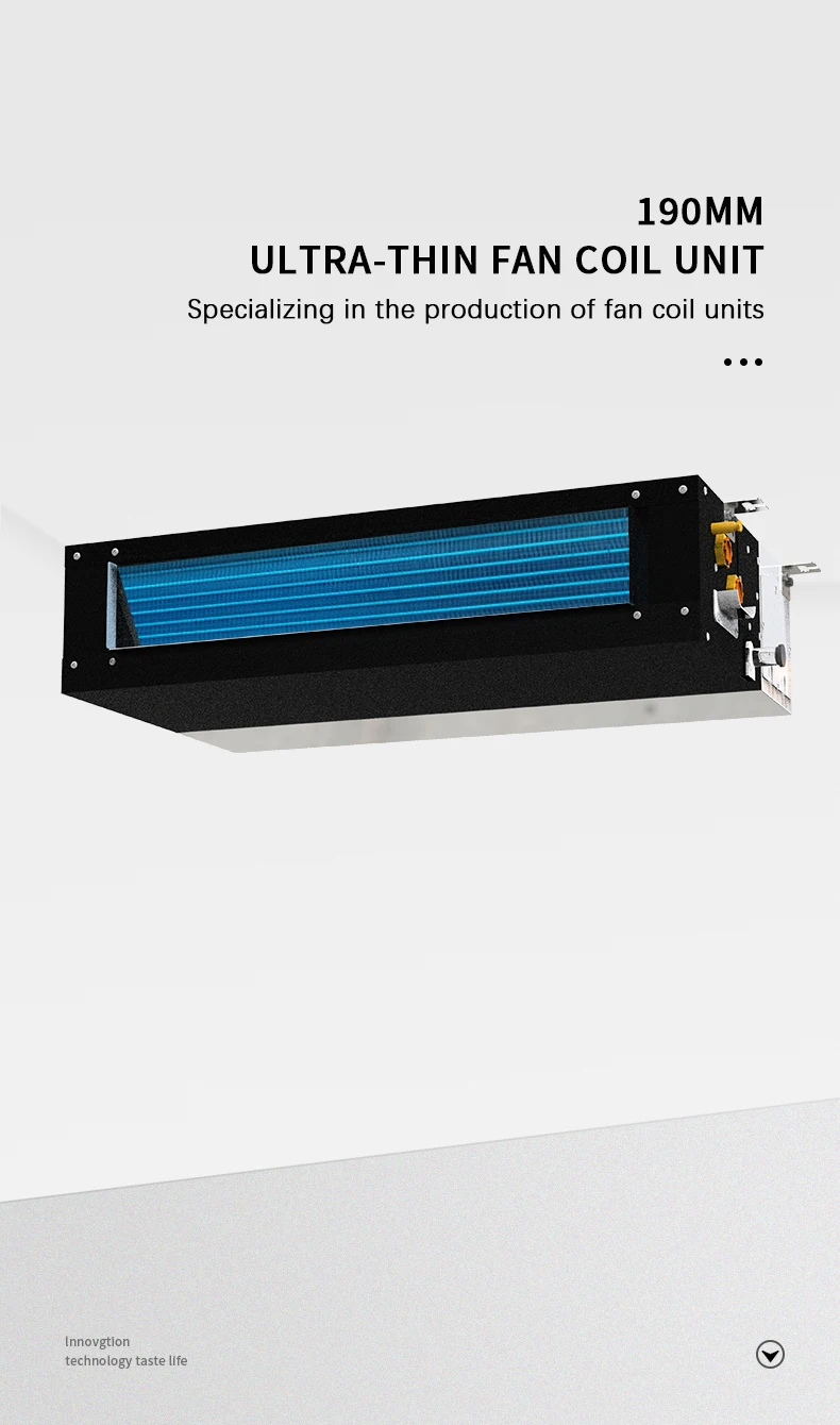 Fp- 34 Horizontal Concealed Fan Coil Unit / Water Fan Coil Ducted Type ...