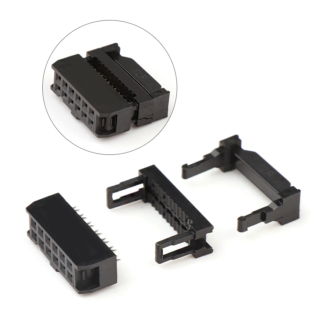 2.54mm Pitch Idc Connector Header Female Socket Double Rows 6-50pin Idc ...