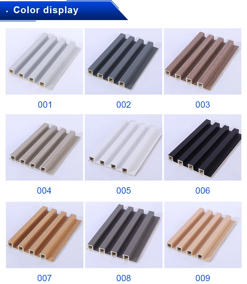 Modern 3D Fluted WPC Wall Panels Waterproof PVC Wall Panel Indoor ...