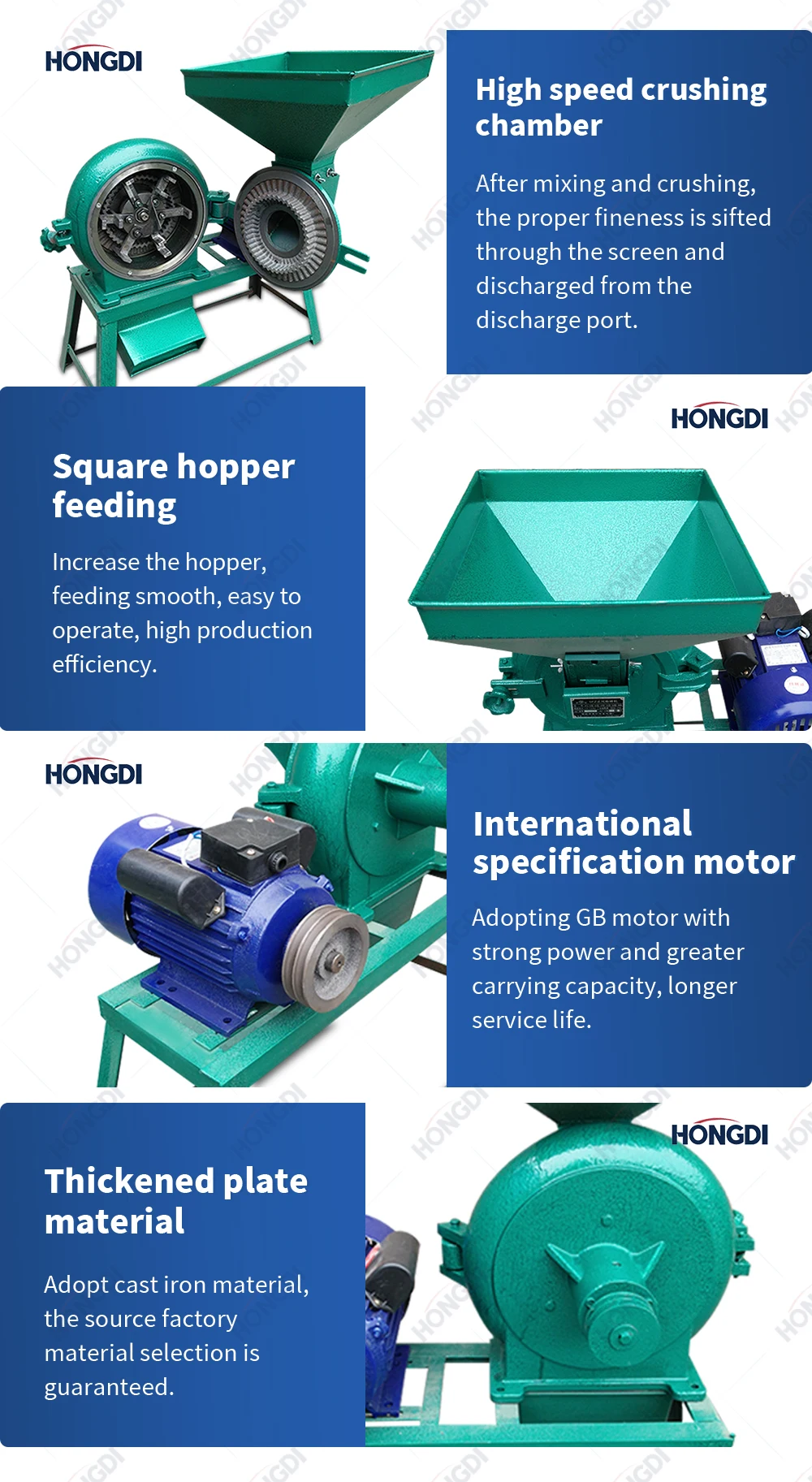 Hopper Milling Machine Rice Salt Milling Machine Anise Cinnamon Spice ...