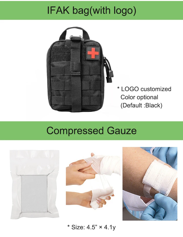 GARIDA New Hot Selling IFAK Tactical First Aid Kit with Portable Optional Black Shears 4 ...