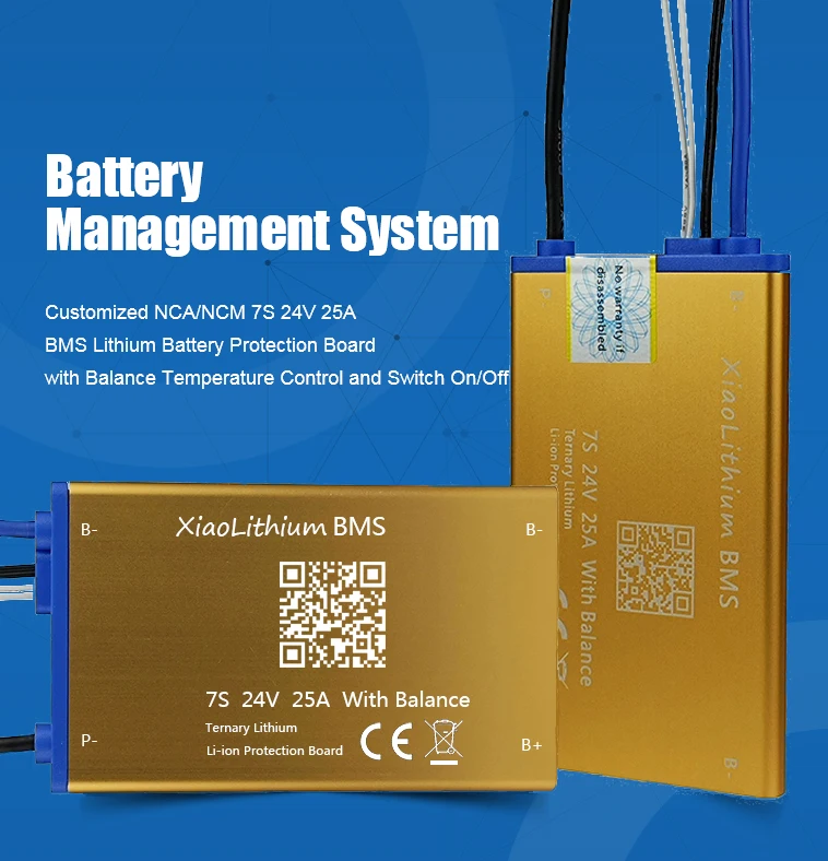 7s 24v 25a Bms For Lithium Battery Same Port With Balance With ...