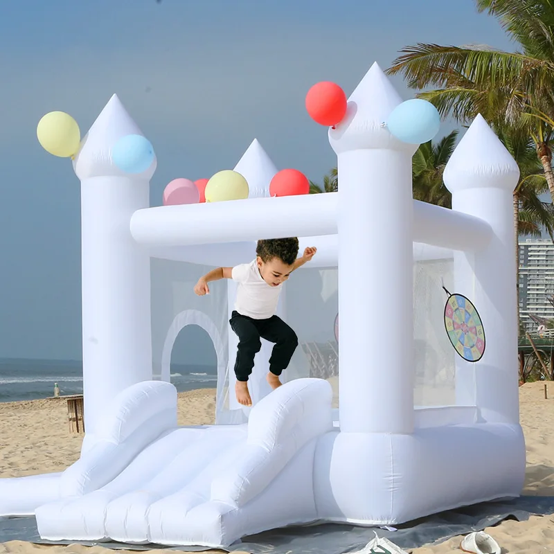Outdoor Rental Inflatable White Bounce Combo House Inflatable Bouncer ...