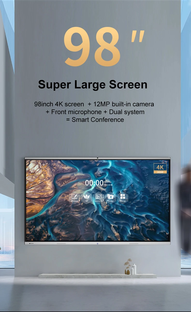 86-Inch 4K Touch Screen Interactive Digital Whiteboard New Smart Board ...
