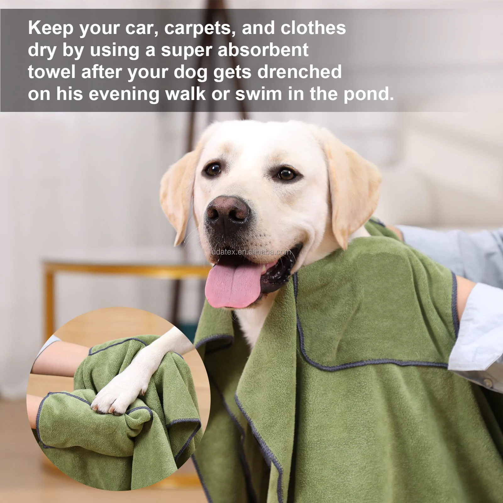 Microfiber Dog Quick Drying Towel Super Thick Highly Absorbent Pet ...