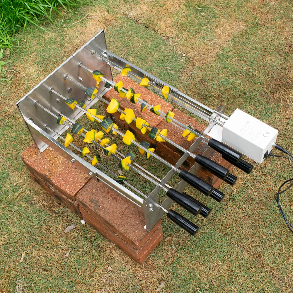 Small-scale Smokeless Barbeque Skewer Rotator Charcoal Chicken Grill ...
