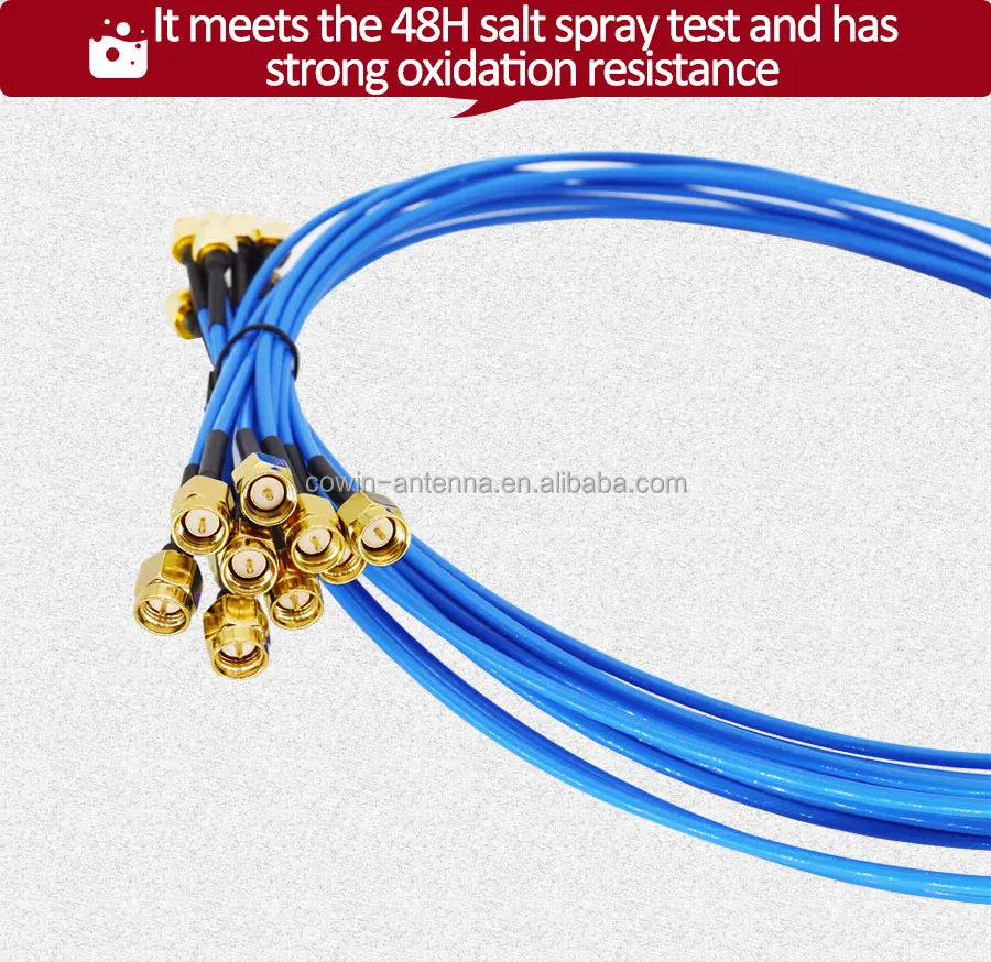 RG405 50Ohm RF Coaxial Cable SMA Male Lower Loss Cable RG402 RG086 RG141 RG Series Customized ...