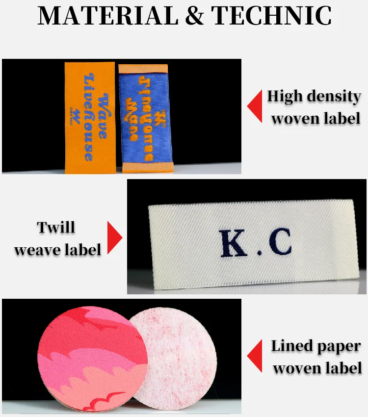 Custom High Density Clothing Woven Labels - Sustainable