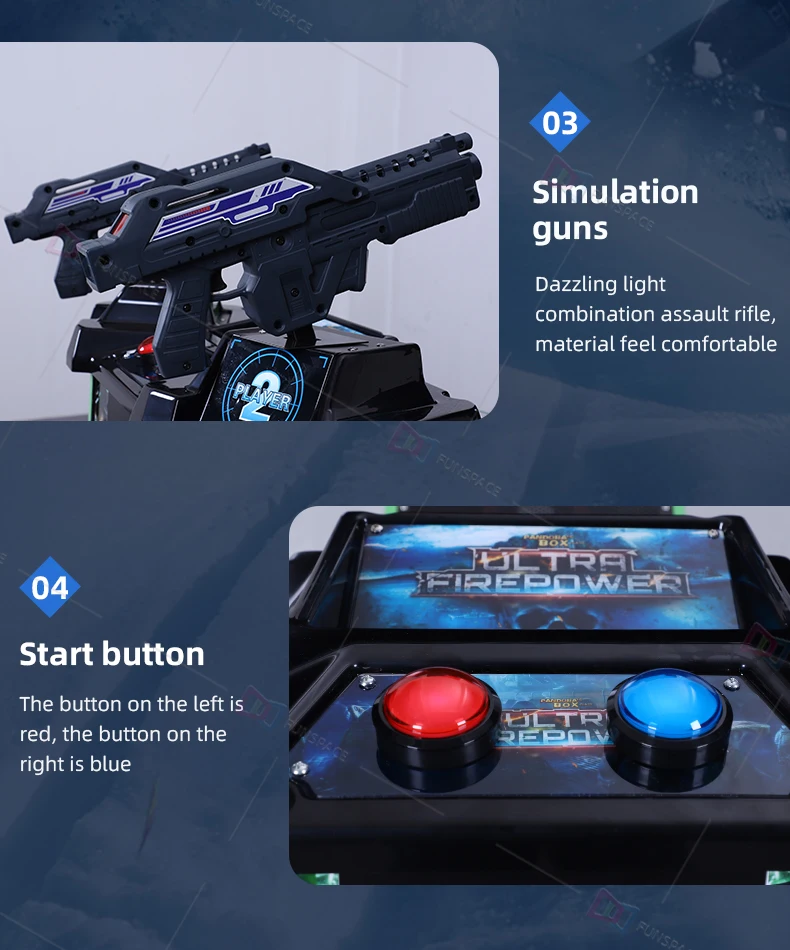 Interactive Arcade - 2 Player Gun Shooting Game Machine