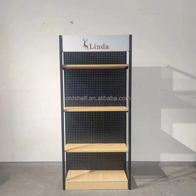 Wooden Display Gondola for Wine Shelf Rack Gondola Shelving Racks ...