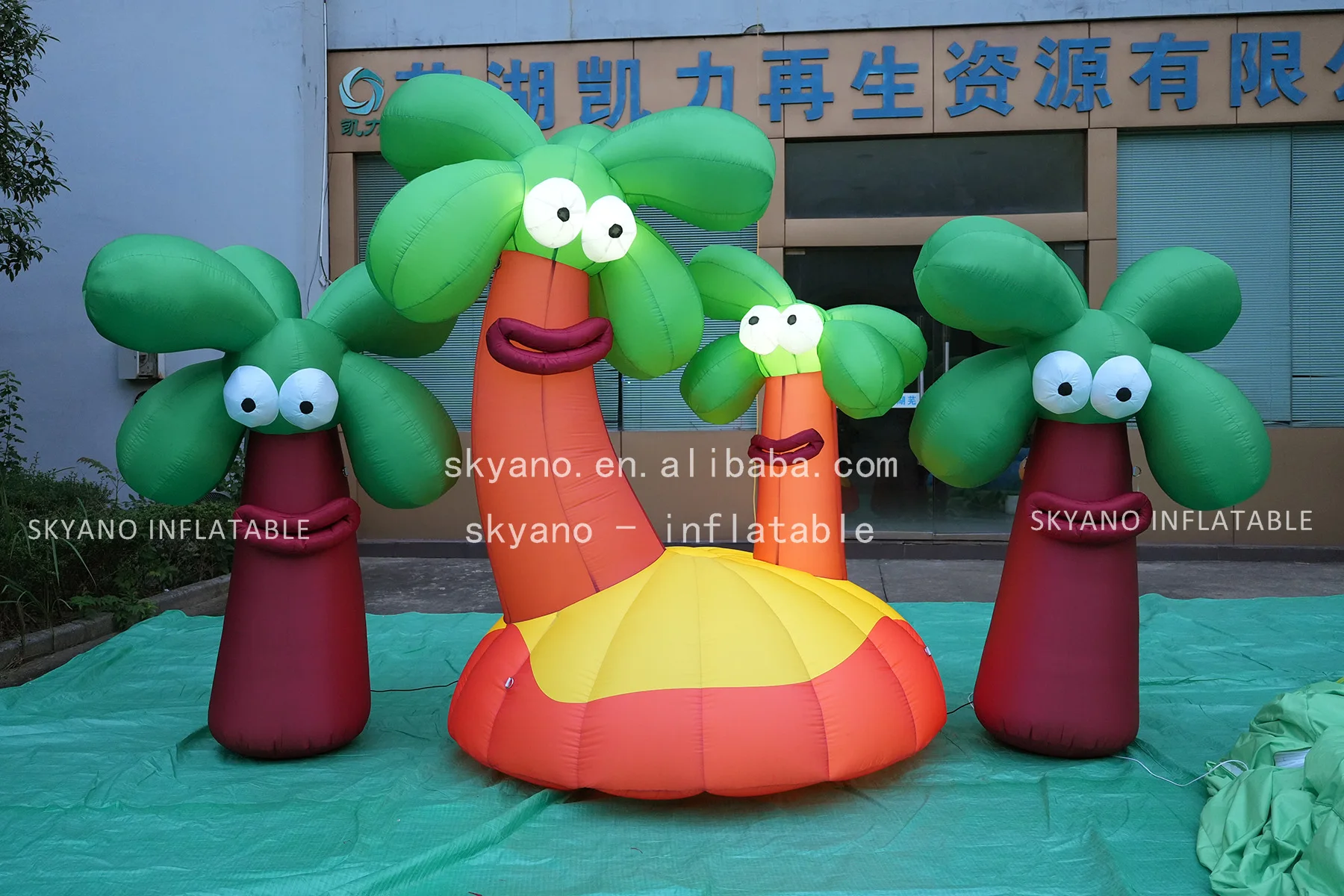 Custom Inflatable Sausage Mouth Cartoon Coconut Tree Model Advertising ...