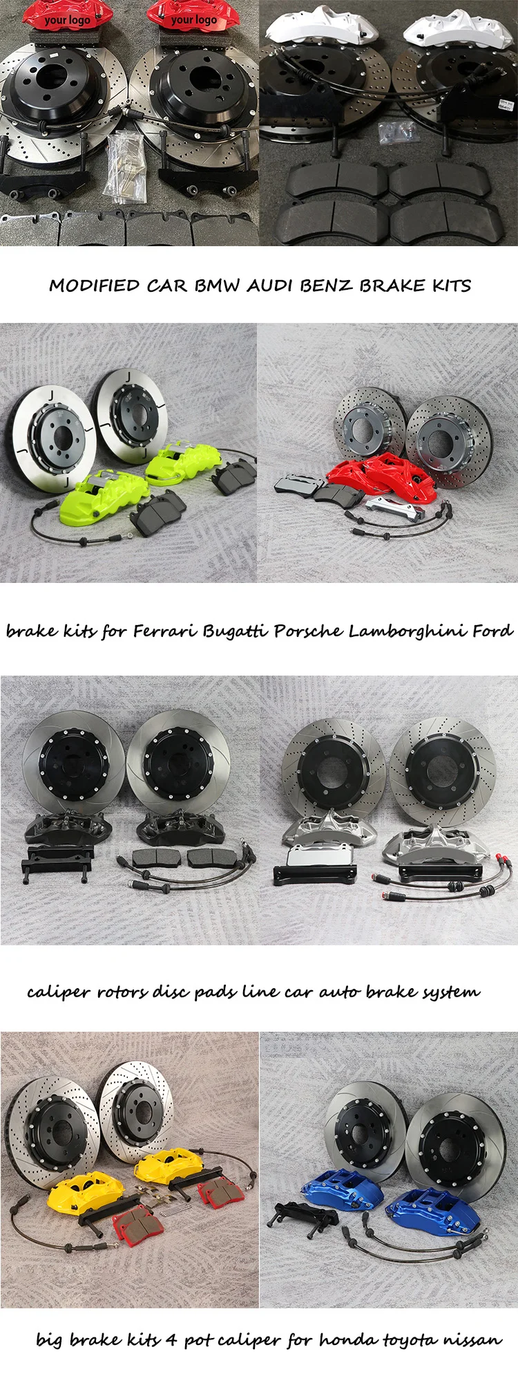 Performance Brake Kits Racing Car Brake Disc Carbon Ceramic Disc ...