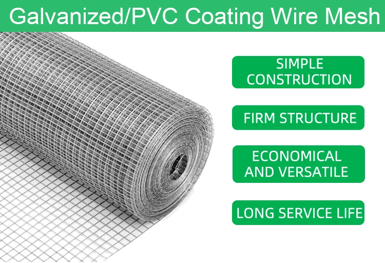 1x1 Hot Dip Galvanized Iron Welded Wire Mesh 16 Gauge Electro ...