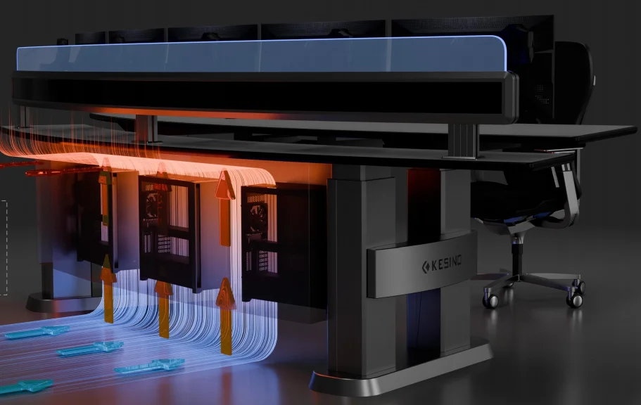 Wholesale CCTV Electric Height-Adjustable Console Table Modern Metal ...