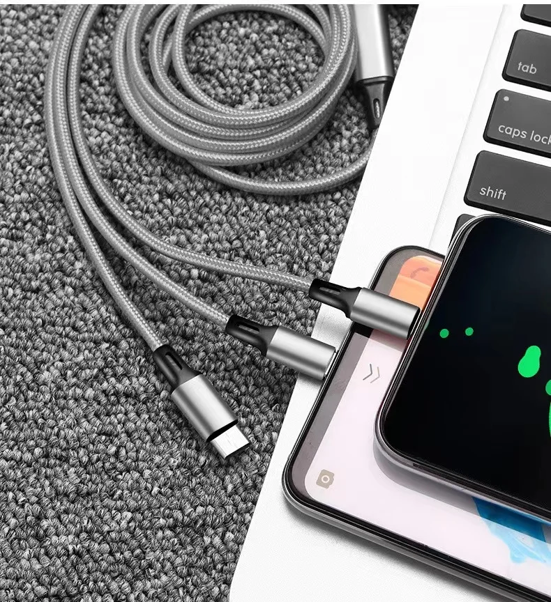 Customizable Universal 3 In 1 Data Usb Cable Multi Function 3in1 Usb ...