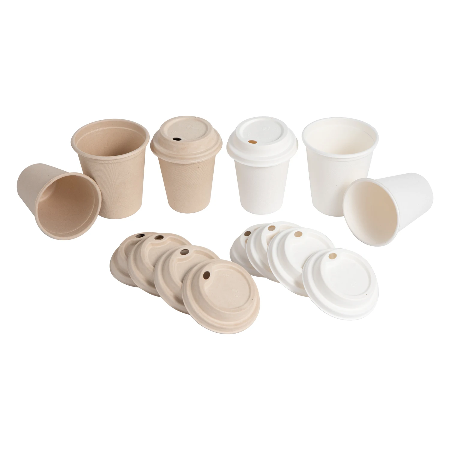 Eco-friendly Biodegradable Disposable Sugarcane Cup Bagasse Pulp Paper ...