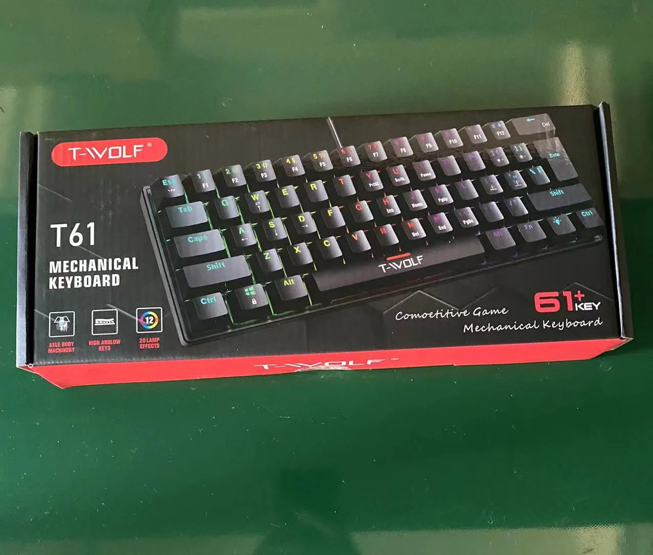 Wholesale Hot Sale Twolf T61 Teclado 60% Blue Switch Spanish Russian ...