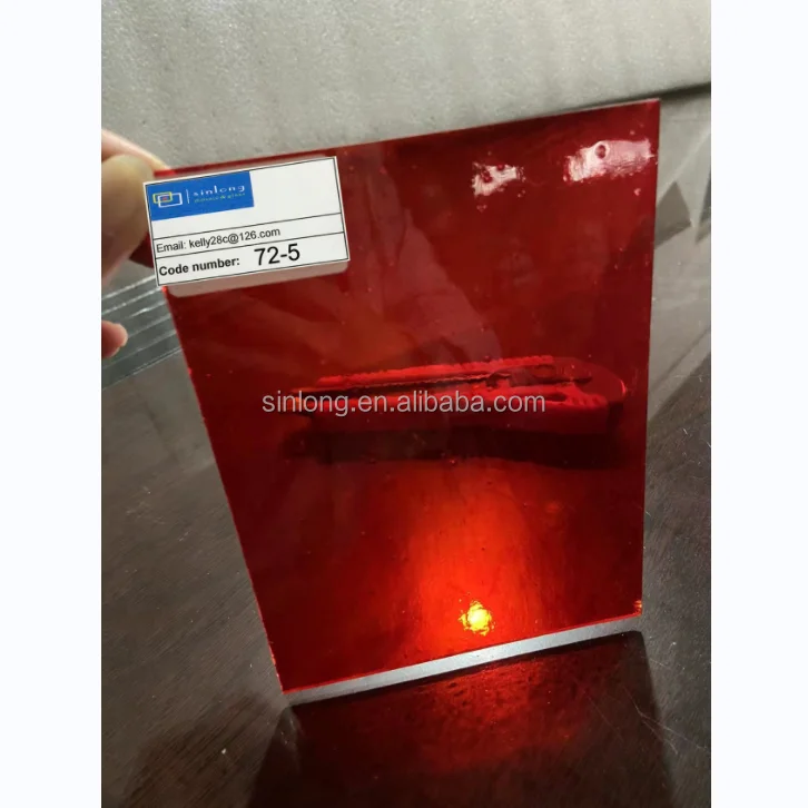3MM Red Translucent Stained Glass Sheet for Crafted DIY Stained Glass ...