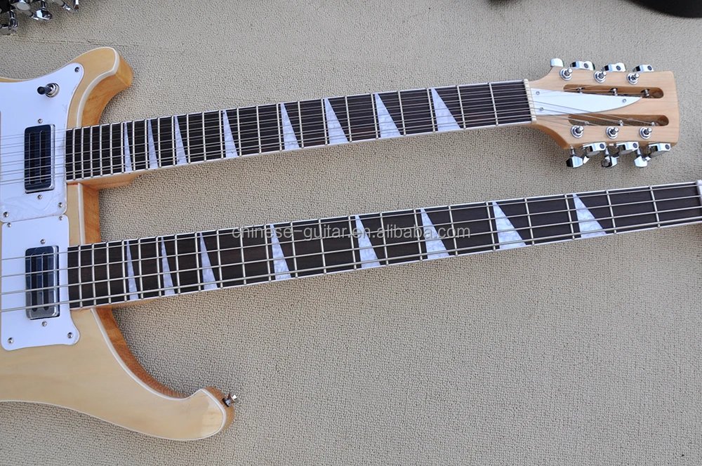 Flyoung Left Handed Double Neck 4 + 12 Strings Guitar