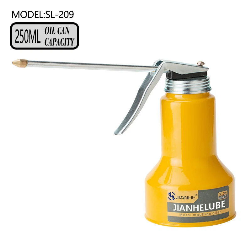 250ml 300ml 350ml 500ml Pistol Machine Oiler Can Pump Spray Gun Metal Pistol Hand Pump Oiler Can ...