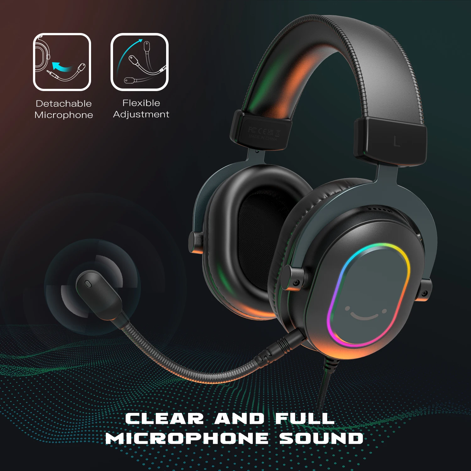 Fifine H6 High Quality 7.1 Surround Sound Gaming Headset Rgb Gaming ...