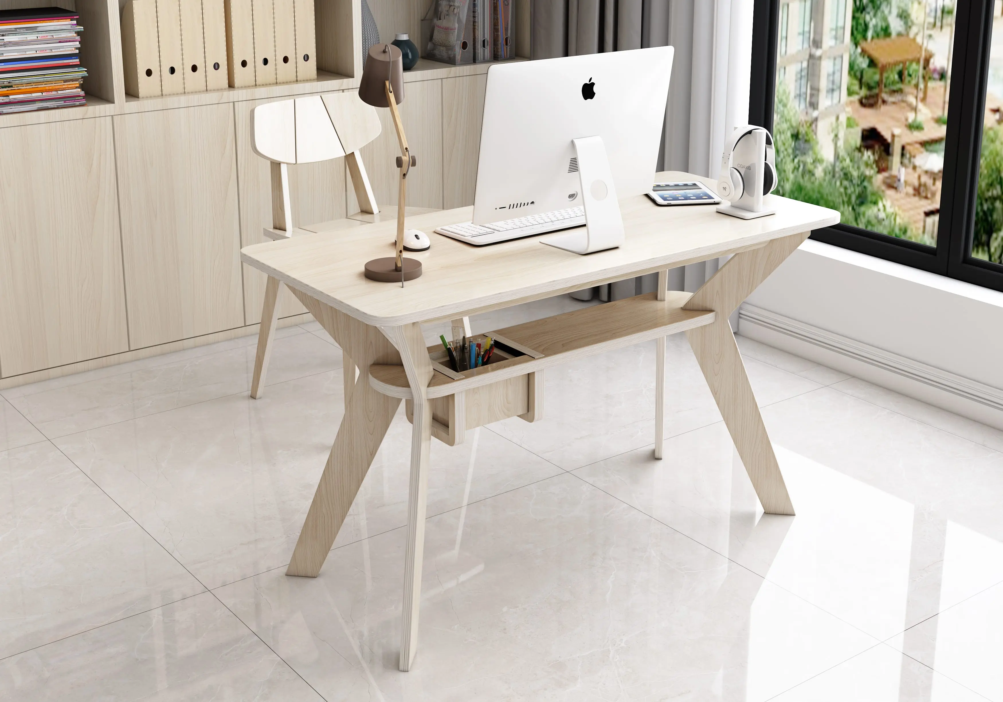 Small Size Computer Desk Wood Laptop Study Table For Home Office Use ...