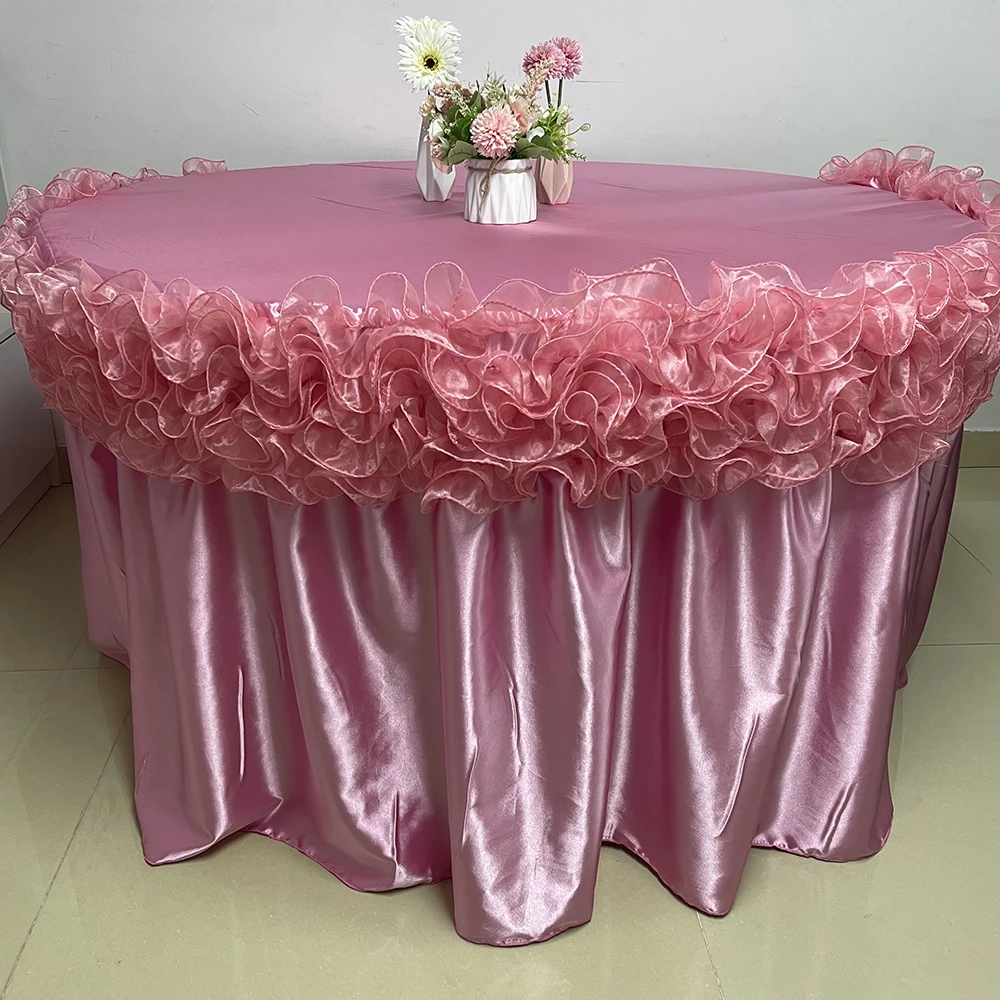 Customized Organza Banquet Table Cloth for Wedding