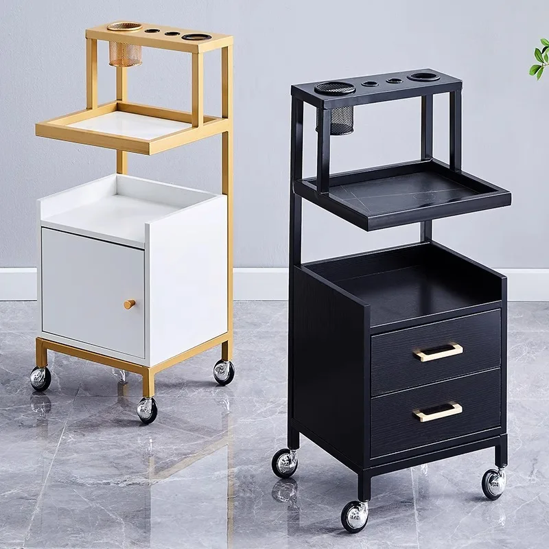Luxury Wooden White Or Black Salon Barber Trolley - Buy Salon Barber ...