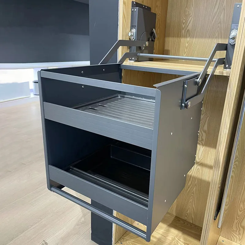 High Quality Modern Pull down Kitchen Cabinet Storage Shelves