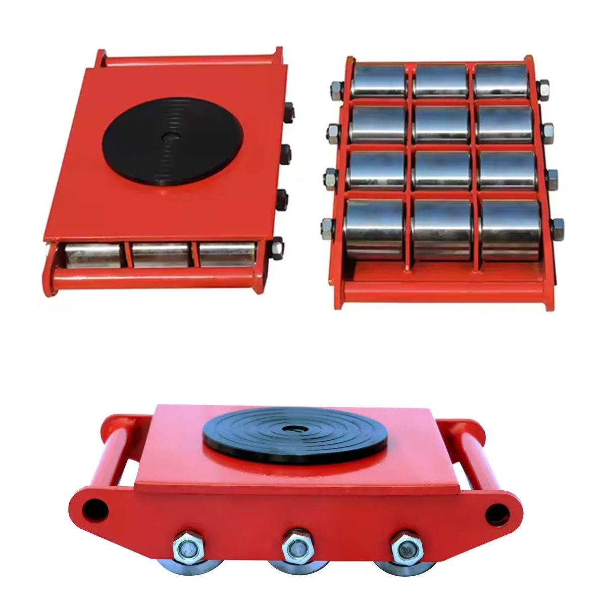 Heavy Duty Loading Rollers Machine Moving Skates For Cargo Trolley ...