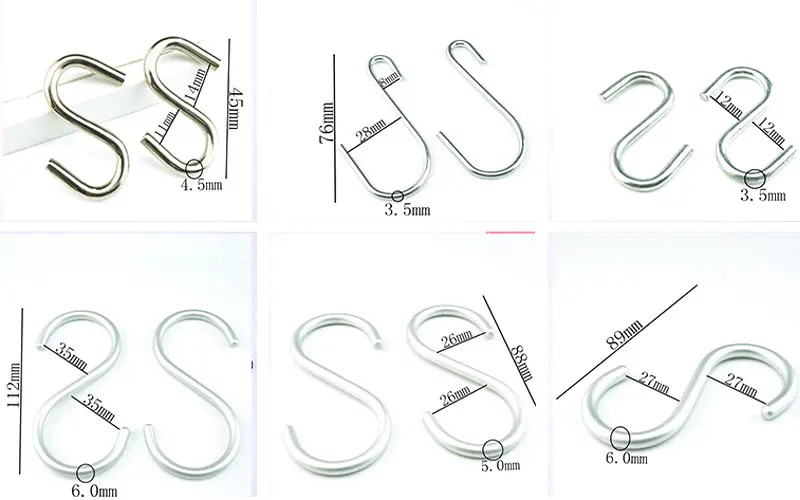 Shop Our Factory Carbon Mini Small Twisted 90 Degree Hanger S Hook